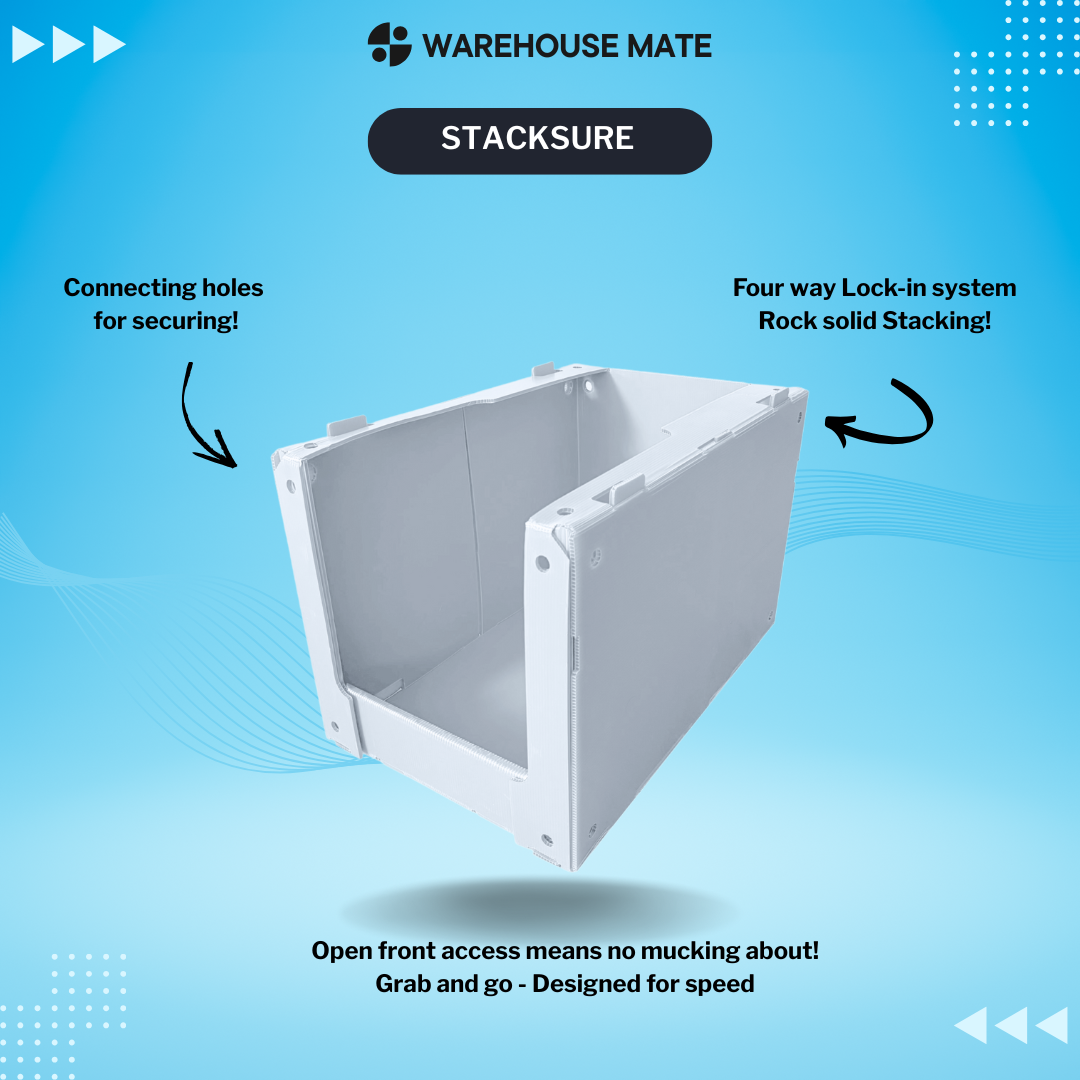 Custom Stackable Corrugated Plastic Picking Bins For Warehouse